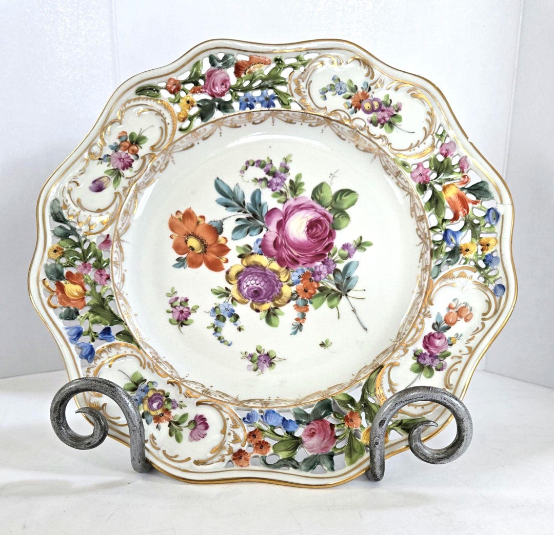 Dresden Porcelain Platter - Etsy