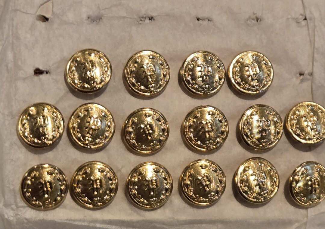 Sixteen Waterbury Gold Police Department Cuff Buttons, Vintage - Etsy