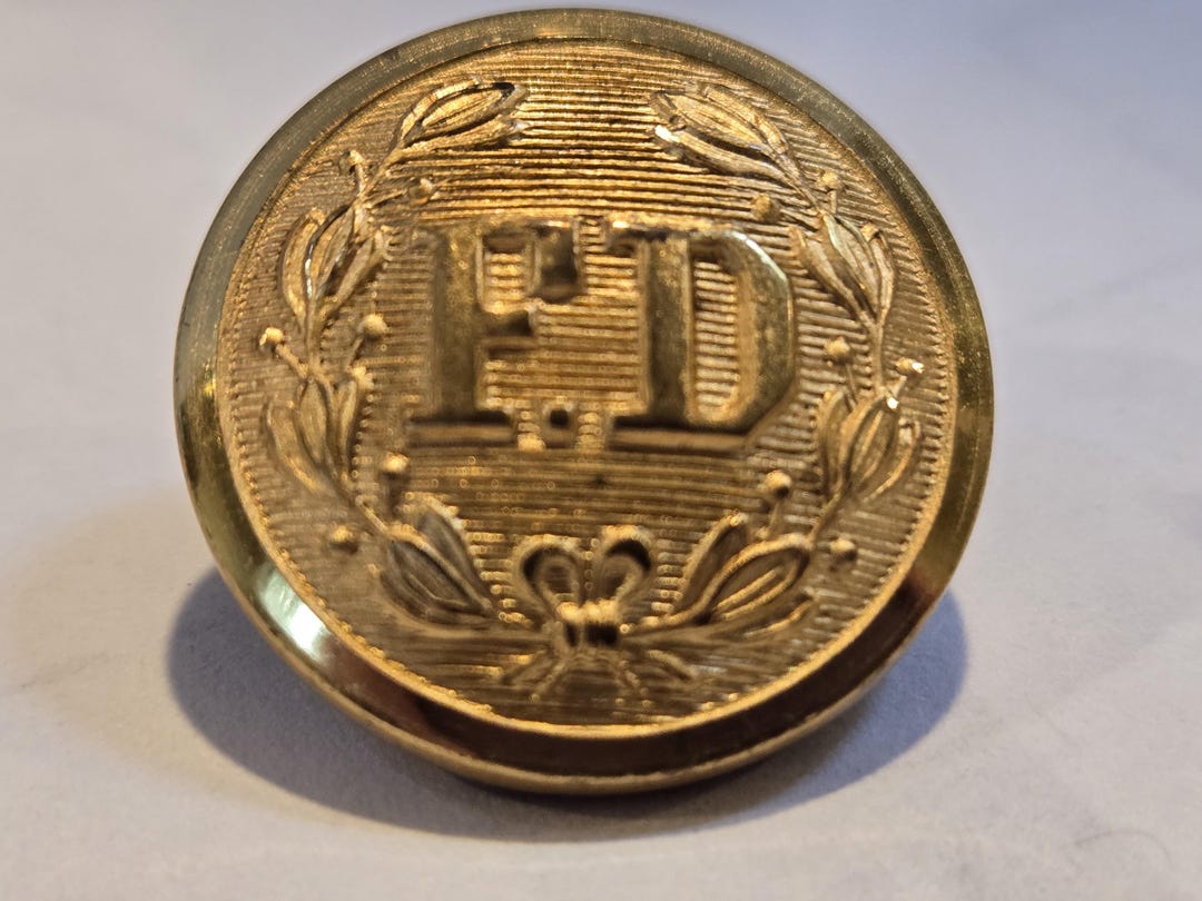 Six Gold Fire Department Uniform Buttons, Vintage - Etsy