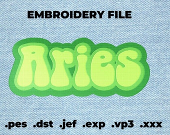Aries Embroidery File Horoscope Machine Embroidery File Zodiac Machine ...