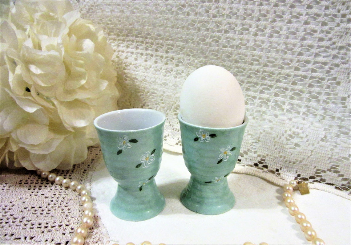 Egg Cups Eggs Holder Farmhouse Decor Porcelain Egg Cup Set | Etsy