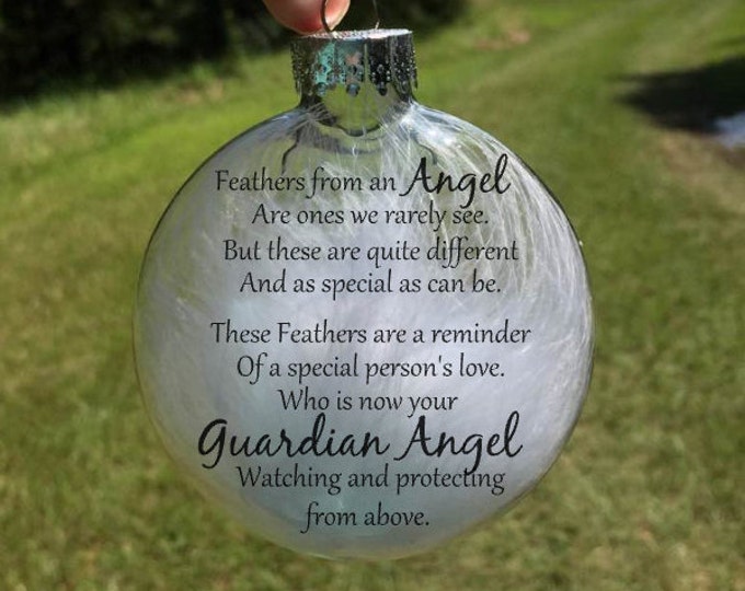 Guardian Angel Ornament-memorial Ornament-keepsake Ornament-remembrance ...