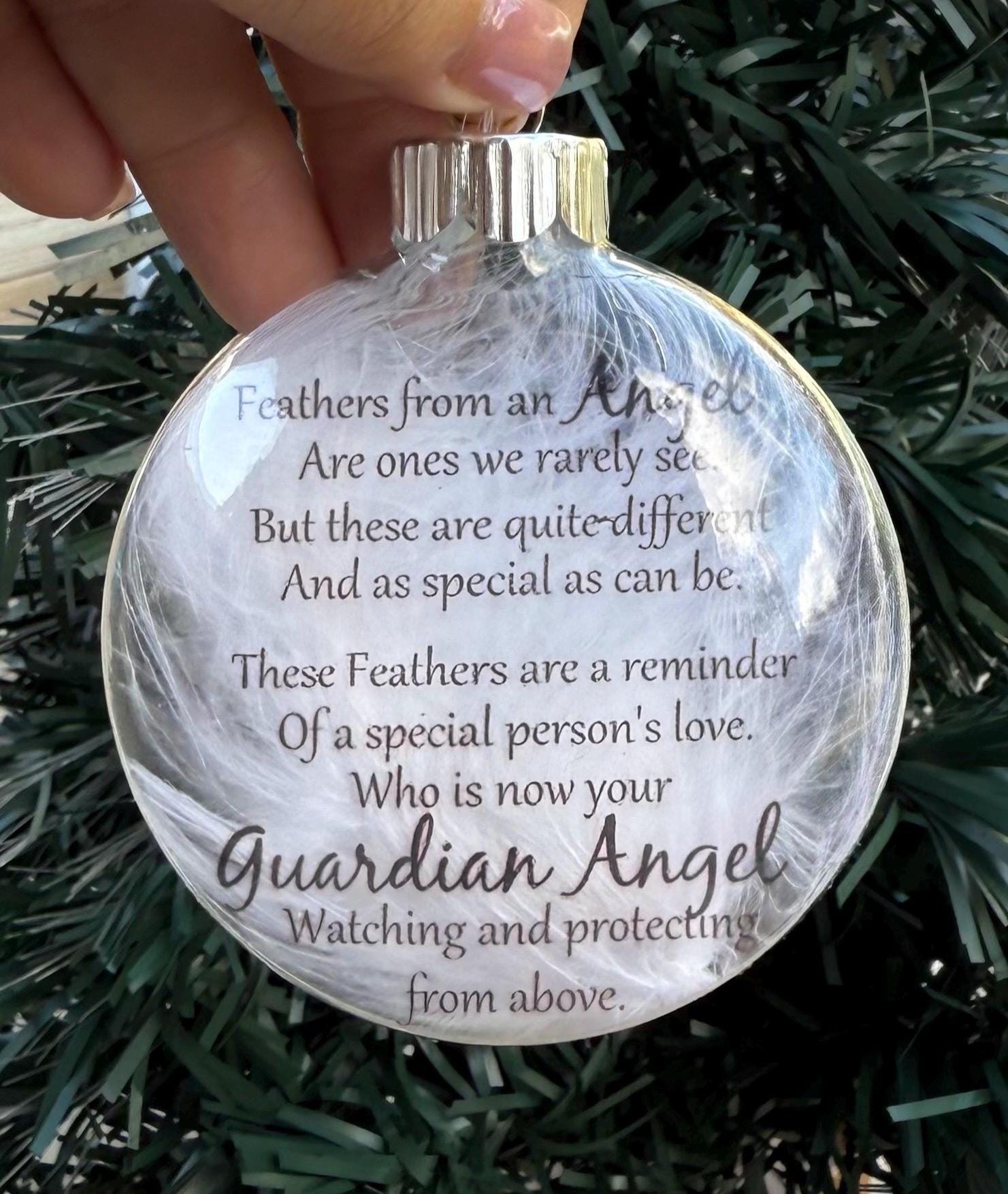 Guardian Angel Ornament-memorial Ornament-keepsake Ornament-remembrance ...