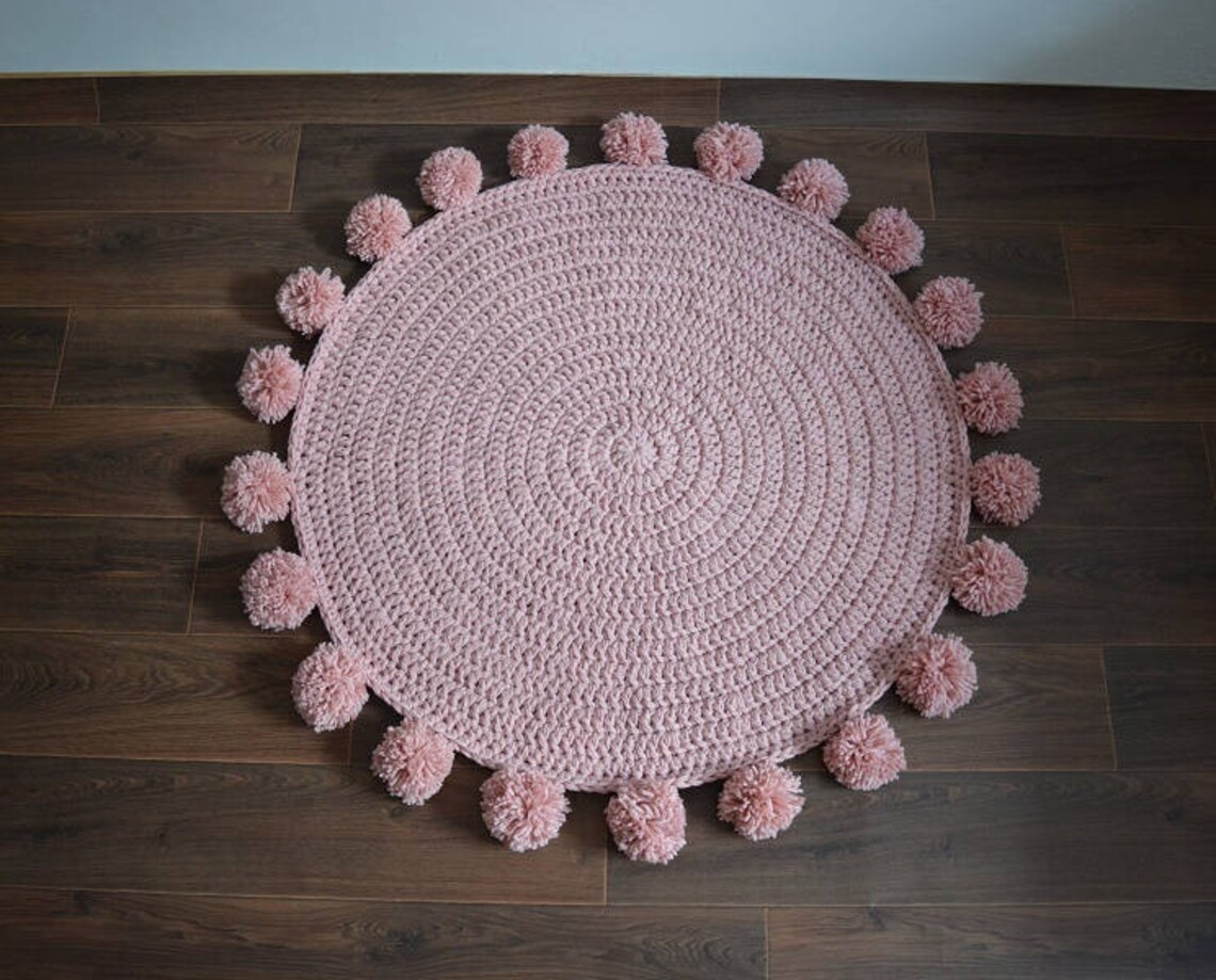 Superpromo! Many Colors & Sizes Pom Poms Rug Cute Nursery Mat Bohemian ...
