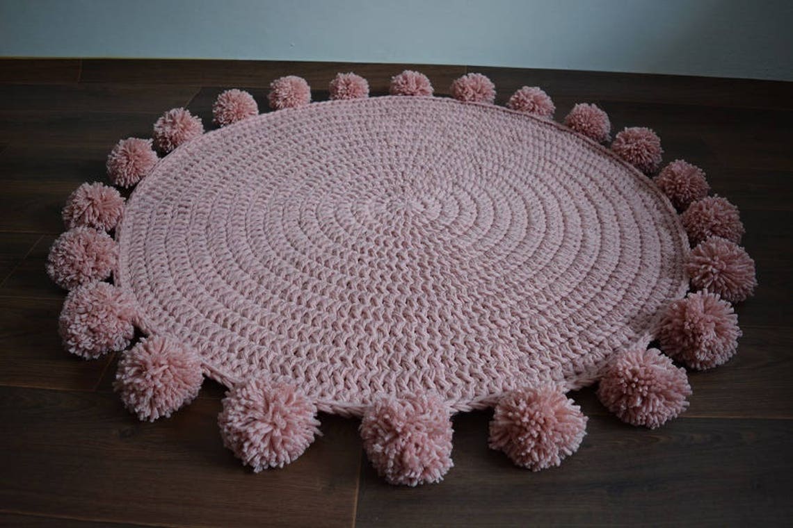 Superpromo! Many Colors & Sizes Pom Poms Rug Cute Nursery Mat Bohemian ...
