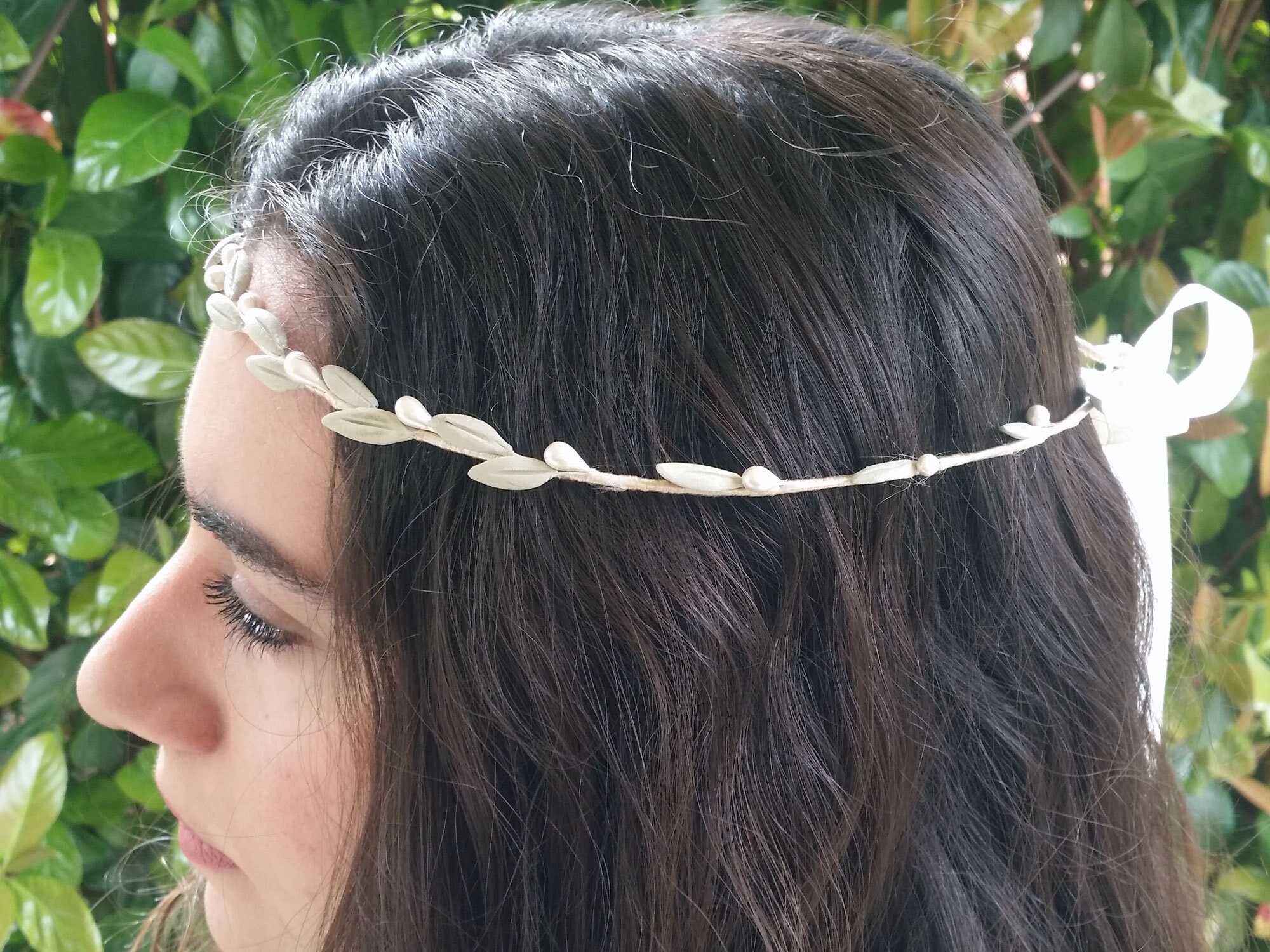 Stefana Wedding Crowns Greek Olive Leaves Orthodox Pearl Crown Ancient ...