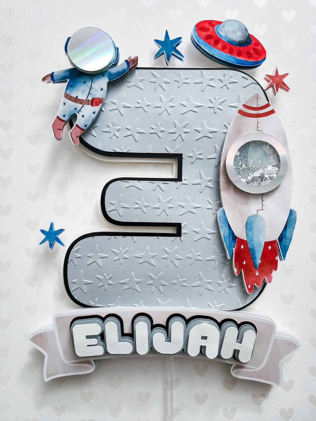 Space Number Cake Topper, Astronaut Cake Topper, Boho Space Topper - Etsy