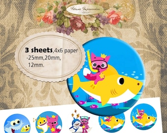 Baby shark printable | Etsy