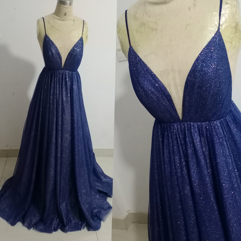 Backless Prom Dress - Etsy