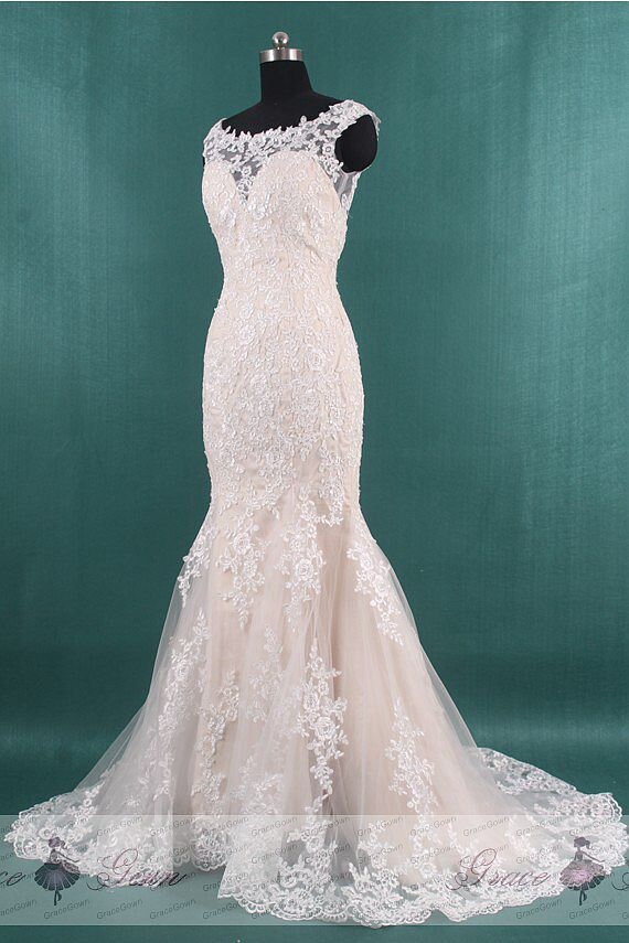 Exquisite Mermaid Lace Wedding DressTrumpet Wedding | Etsy