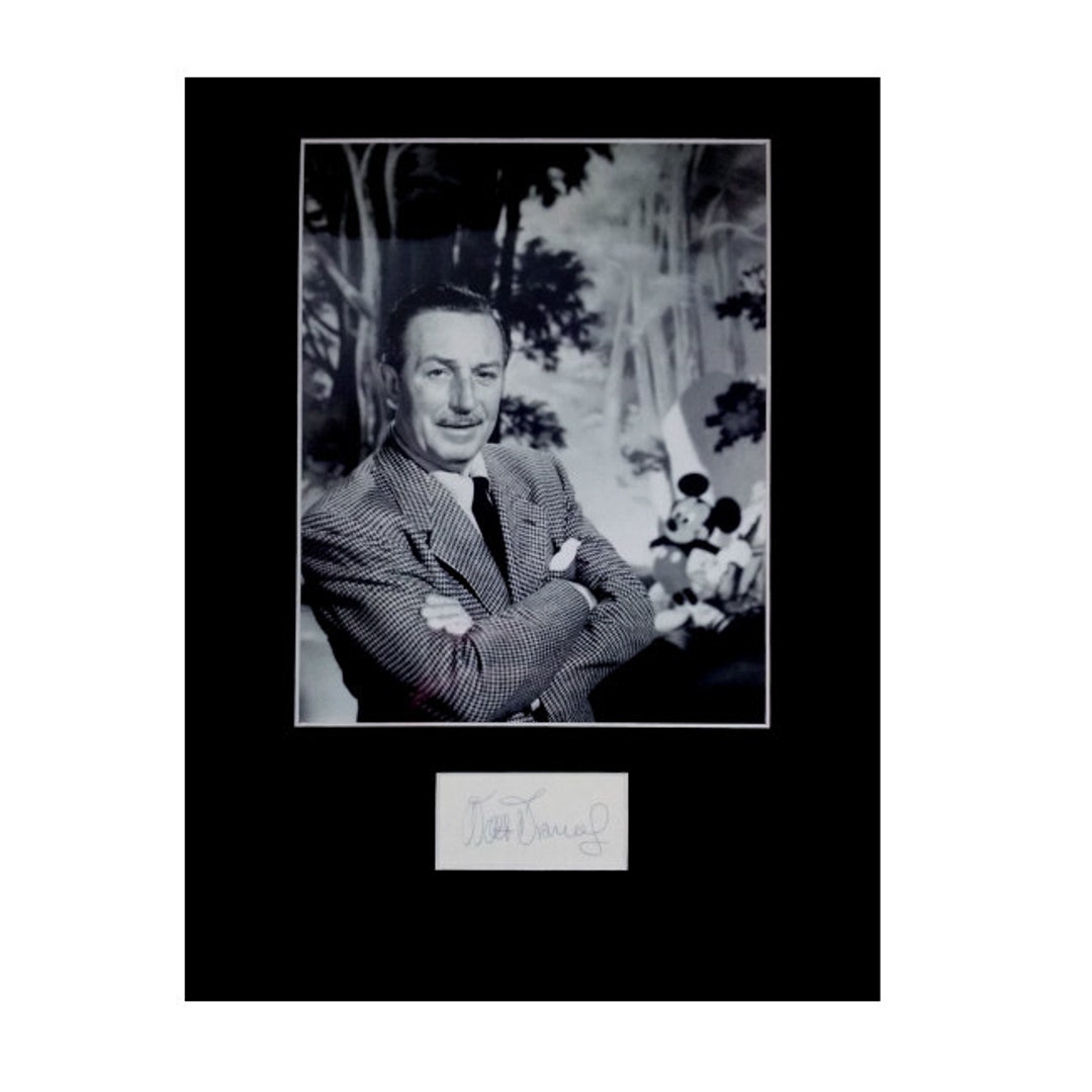 WALT DISNEY AUTOGRAPH Photo Display Mickey Mouse - Etsy