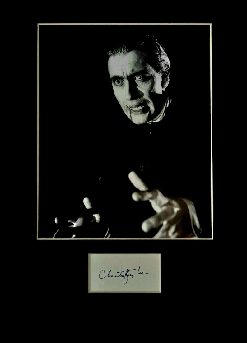 CHRISTOPHER LEE AUTOGRAPH Photo Display Dracula - Etsy