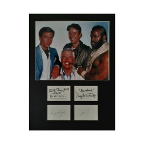 THE A-TEAM AUTOGRAPH Photo Display Mr T George Peppard Dwight Schultz ...