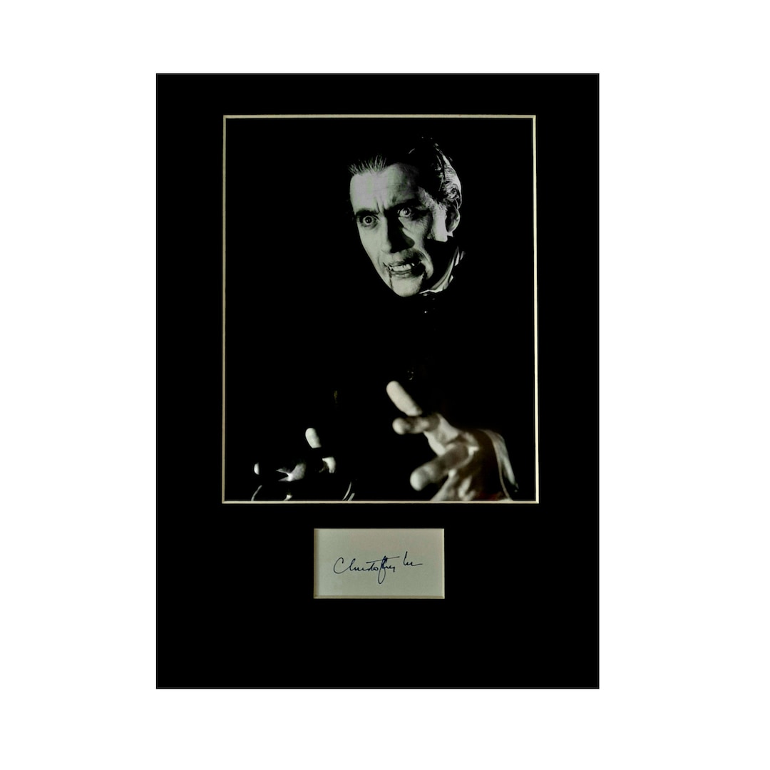 CHRISTOPHER LEE AUTOGRAPH Photo Display Dracula - Etsy