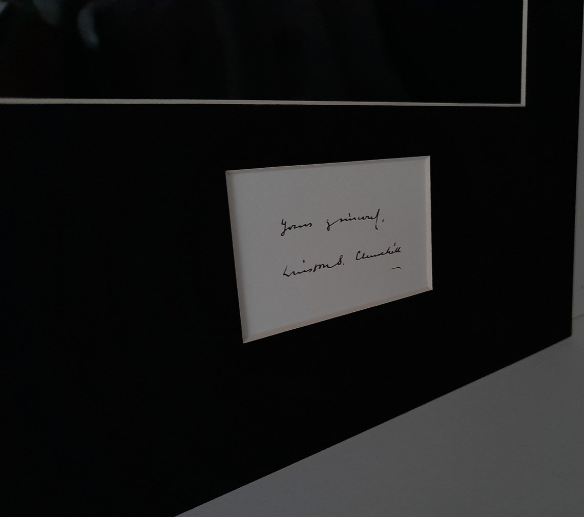 WINSTON CHURCHILL AUTOGRAPH Photo Display | Etsy