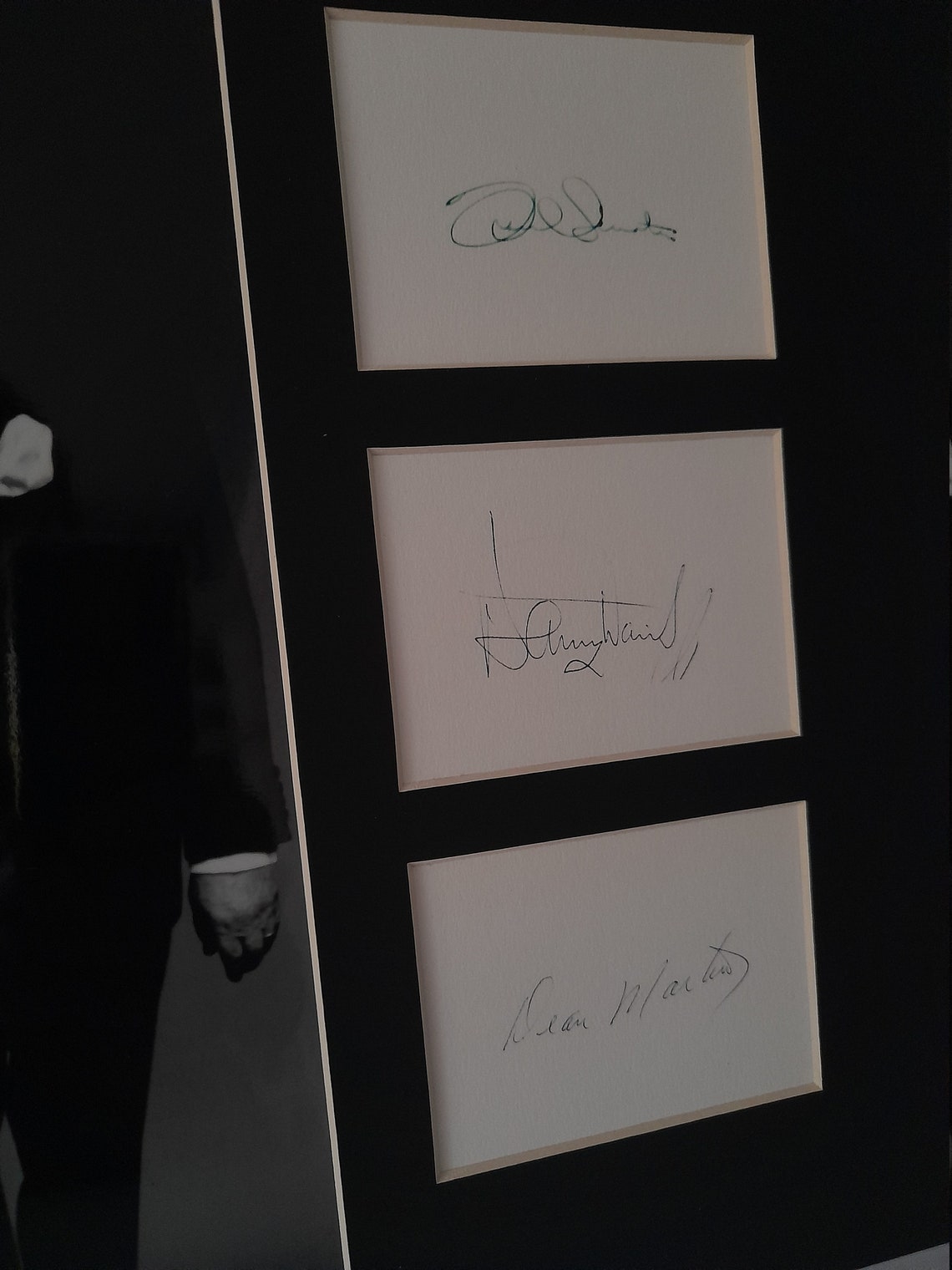 The RAT PACK AUTOGRAPH Photo Display Frank Sinatra Dean Martin Sammy ...