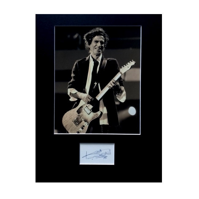 KEITH RICHARDS AUTOGRAPH photo display The Rolling Stones | Etsy
