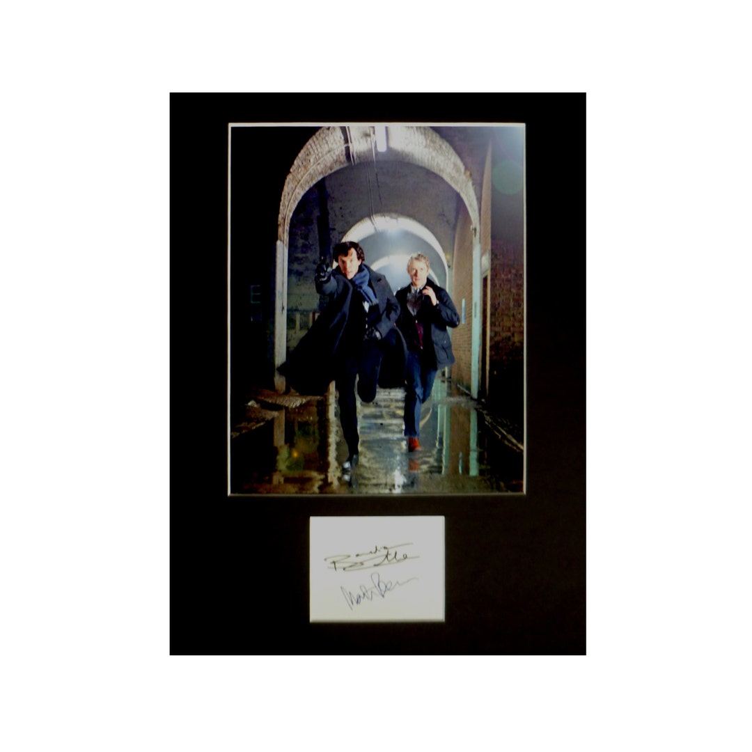 Sherlock AUTOGRAPH Photo Display Benedict Cumberbatch Martin Freeman ...