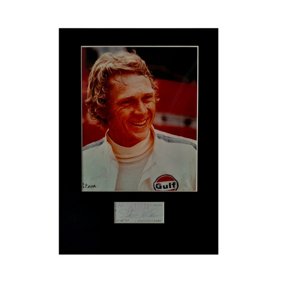 STEVE Mcqueen AUTOGRAPH Photo Display Le Mans | Etsy UK