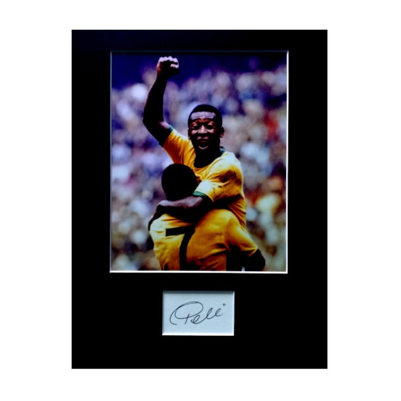 PELE AUTOGRAPH Photo Display Brazil World Cup Football - Etsy
