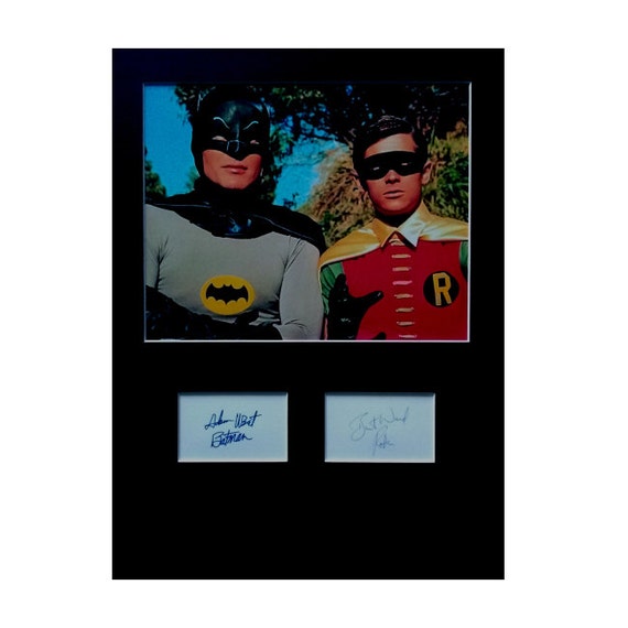 BATMAN and Robin AUTOGRAPH photo display Burt Wart Adam West | Etsy