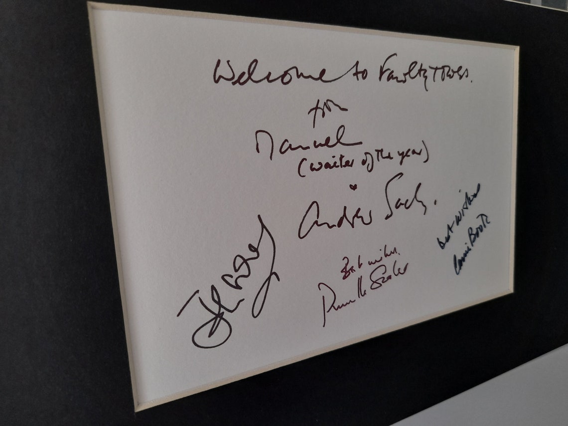 FAWLTY TOWERS AUTOGRAPH Photo Display John Cleese Prunella Scales ...
