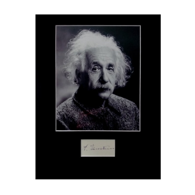 ALBERT EINSTEIN AUTOGRAPH Photo Display - Etsy