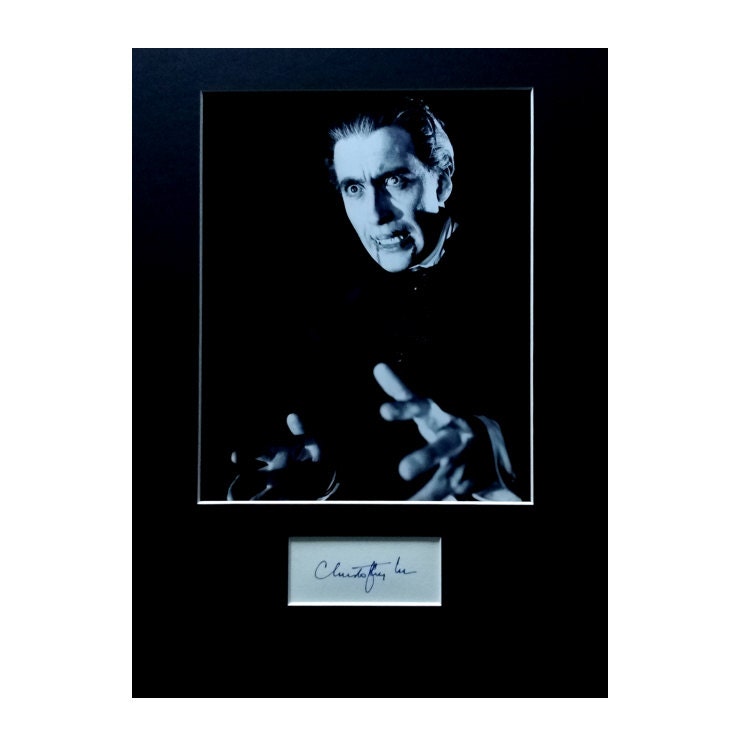 CHRISTOPHER LEE AUTOGRAPH photo display Dracula | Etsy