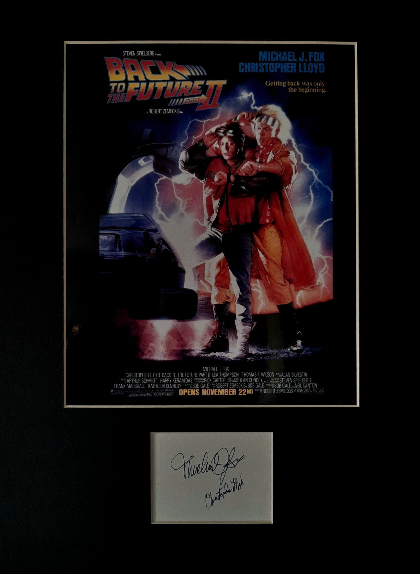 Back to the Future AUTOGRAPH Photo Display Michael J Fox Christopher ...