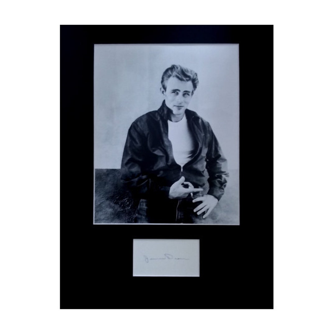 JAMES DEAN AUTOGRAPH Photo Display Rebel Without a Cause - Etsy
