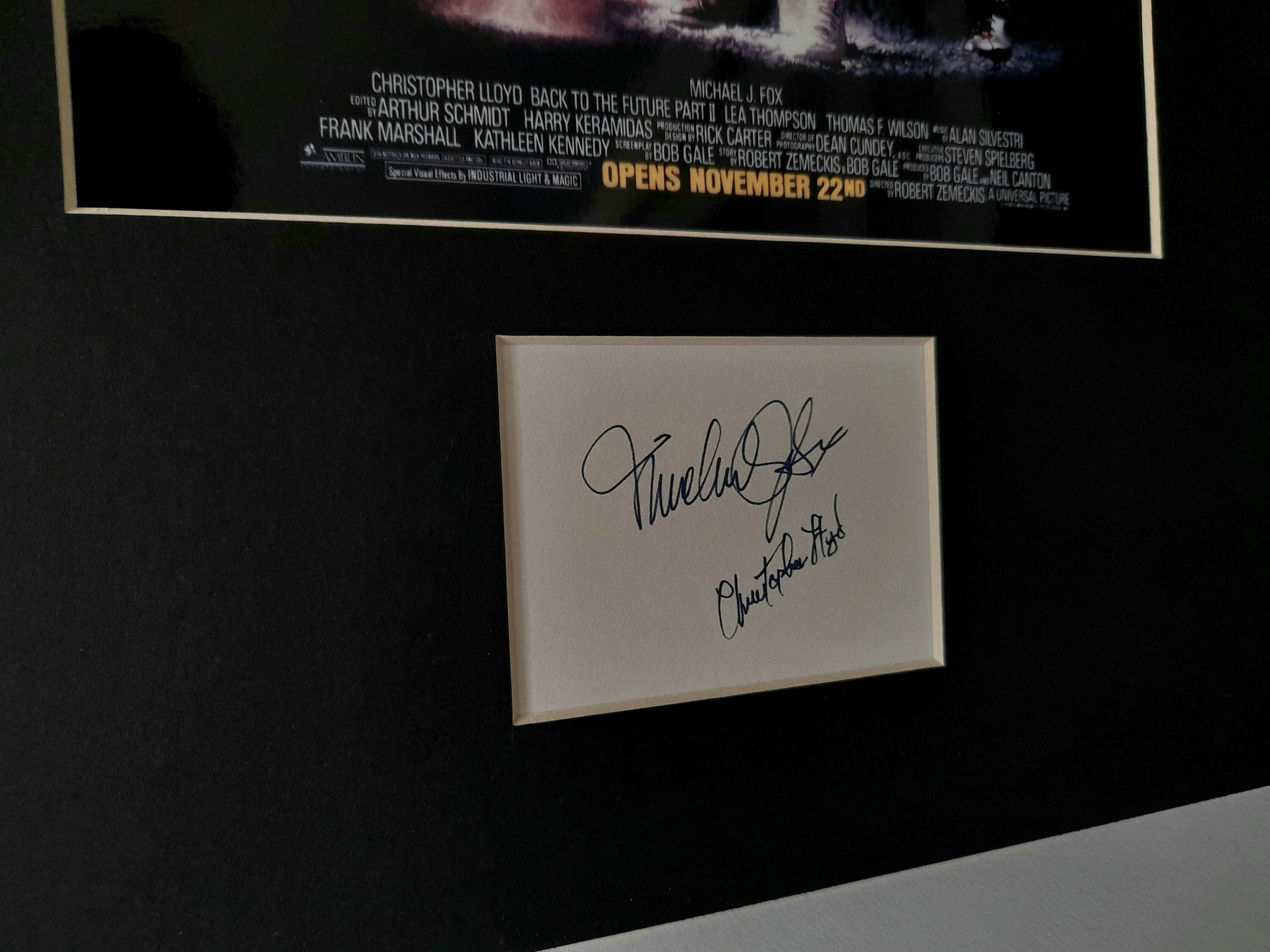 Back to the Future AUTOGRAPH Photo Display Michael J Fox Christopher ...