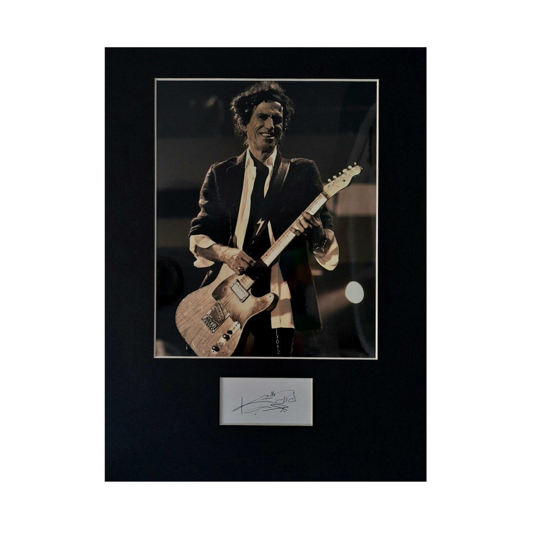 KEITH RICHARDS AUTOGRAPH Photo Display the Rolling Stones - Etsy