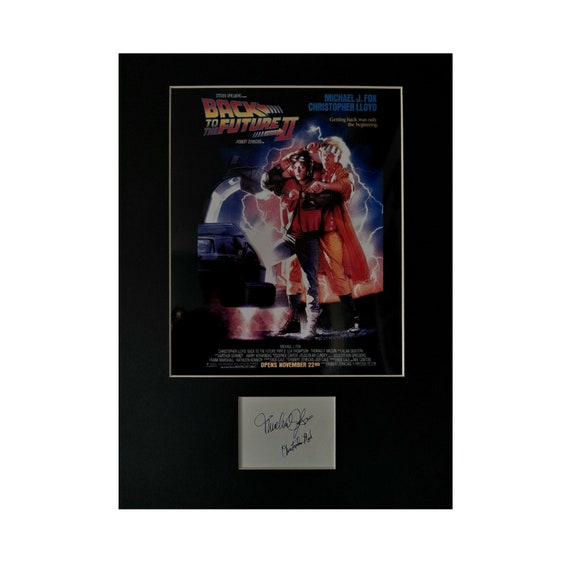 Back to the Future AUTOGRAPH Photo Display Michael J Fox - Etsy