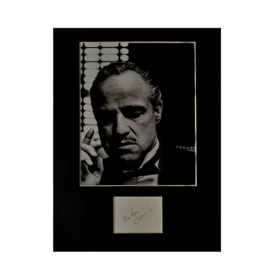 MARLON BRANDO AUTOGRAPH Photo Display the Godfather | Etsy