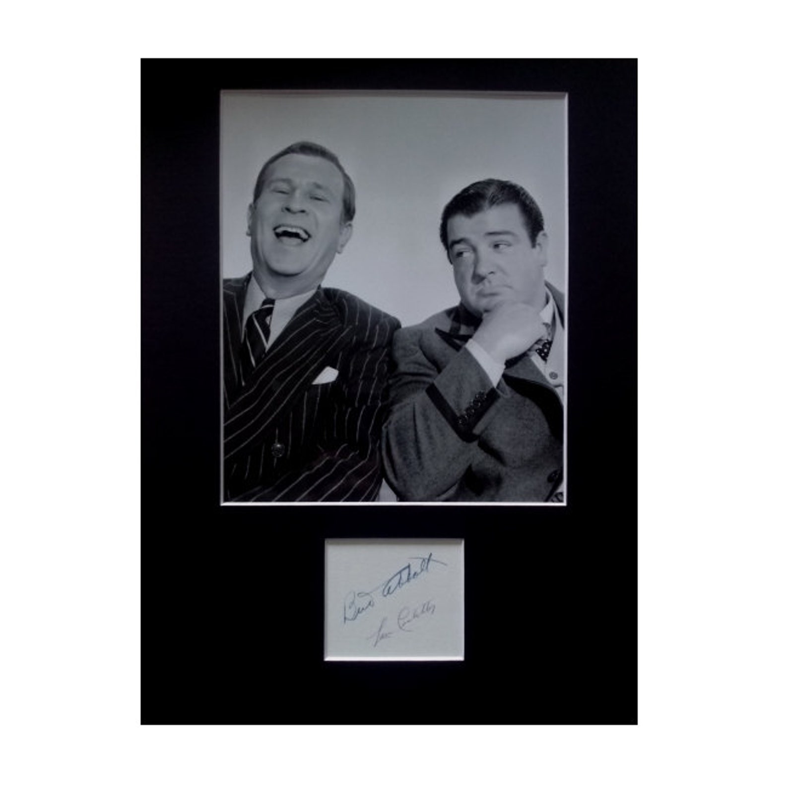 ABBOTT and COSTELLO AUTOGRAPH Photo Display Bud Abbott and Lou Costello ...