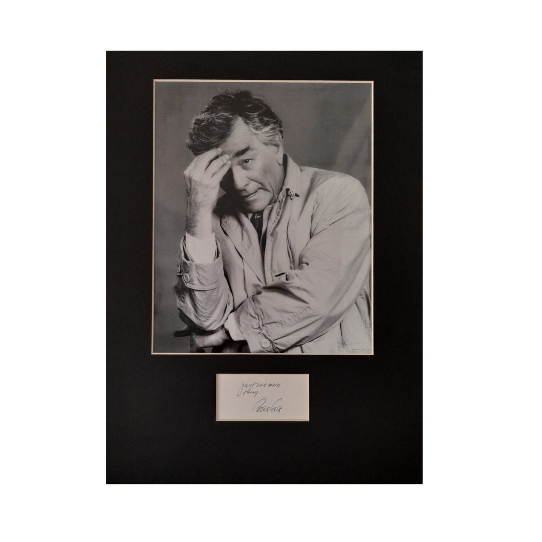 PETER FALK AUTOGRAPH Photo Display Columbo - Etsy