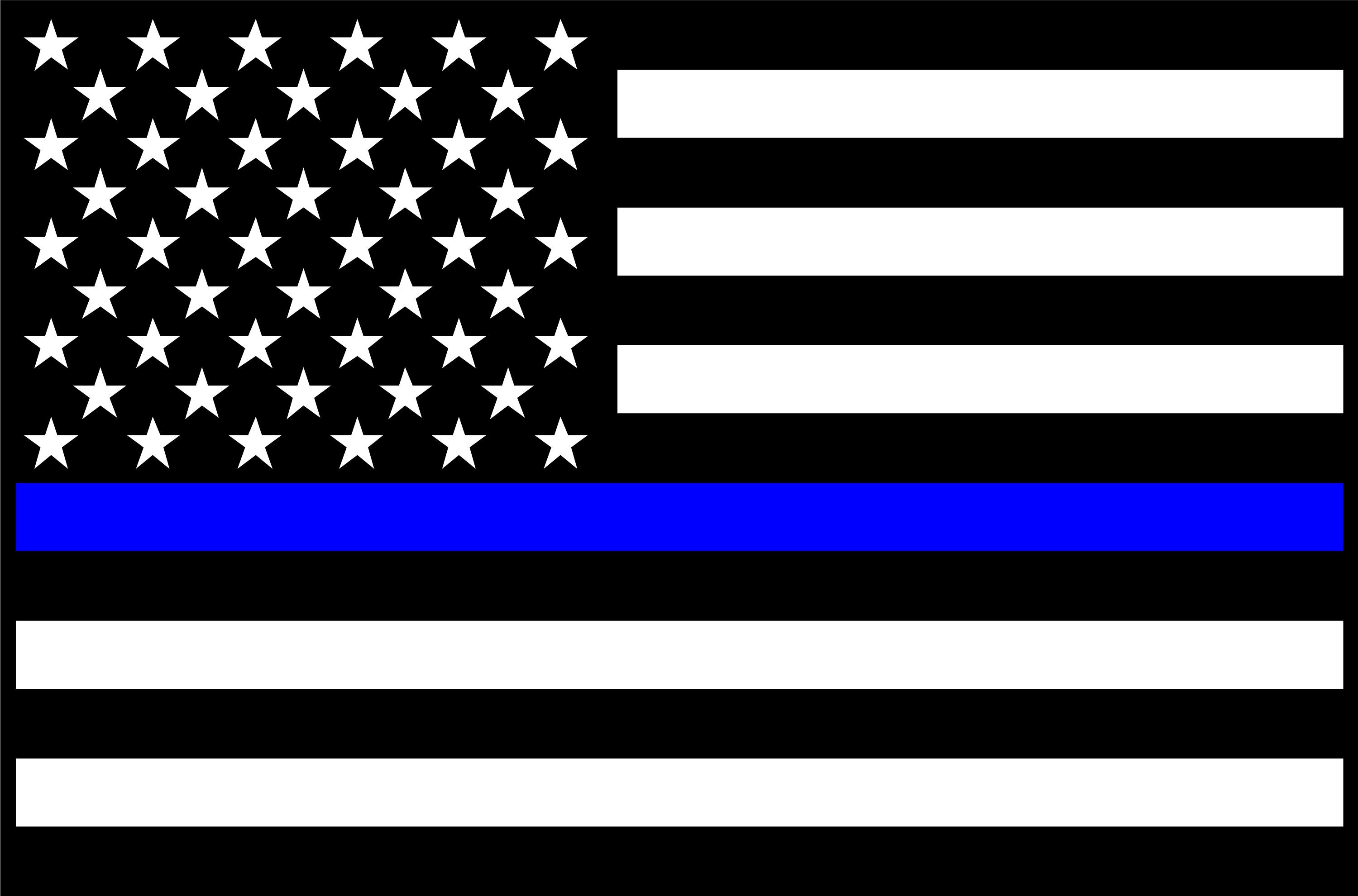 Police Blue Line Flag Vector Art - Digital Clipart - Etsy