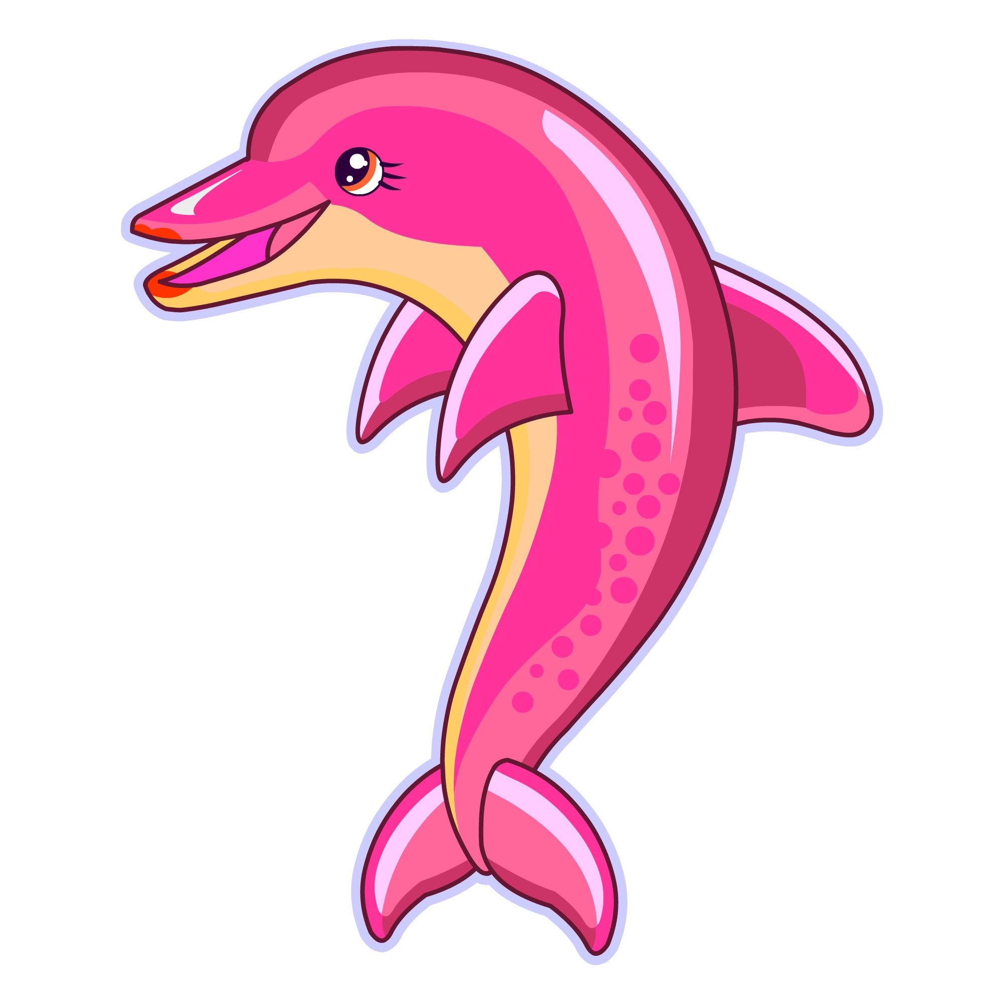 Pink Dolphins Clipart