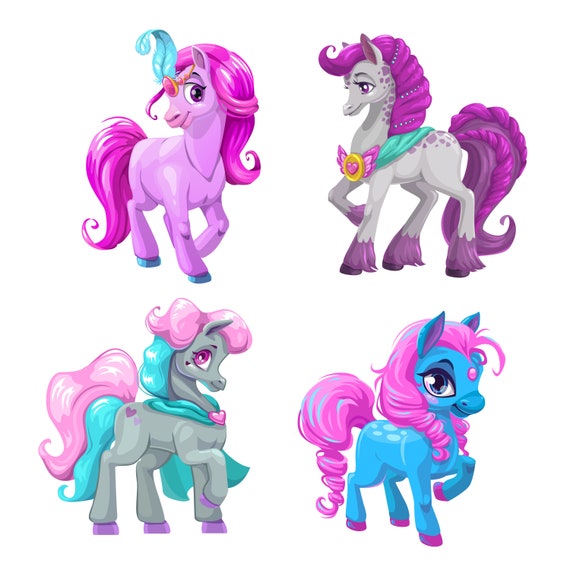 Pony Collection Vector Art Digital Clipart - Etsy
