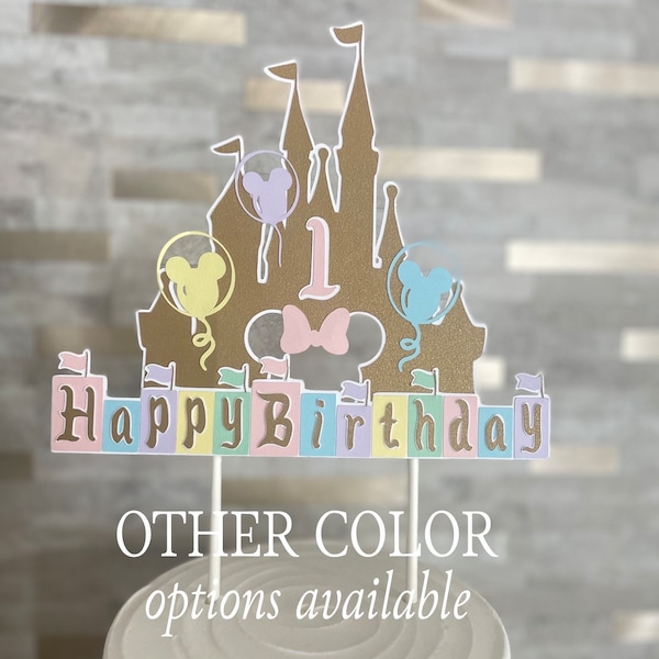 Vintage Disneyland Birthday Cake Topper - Etsy