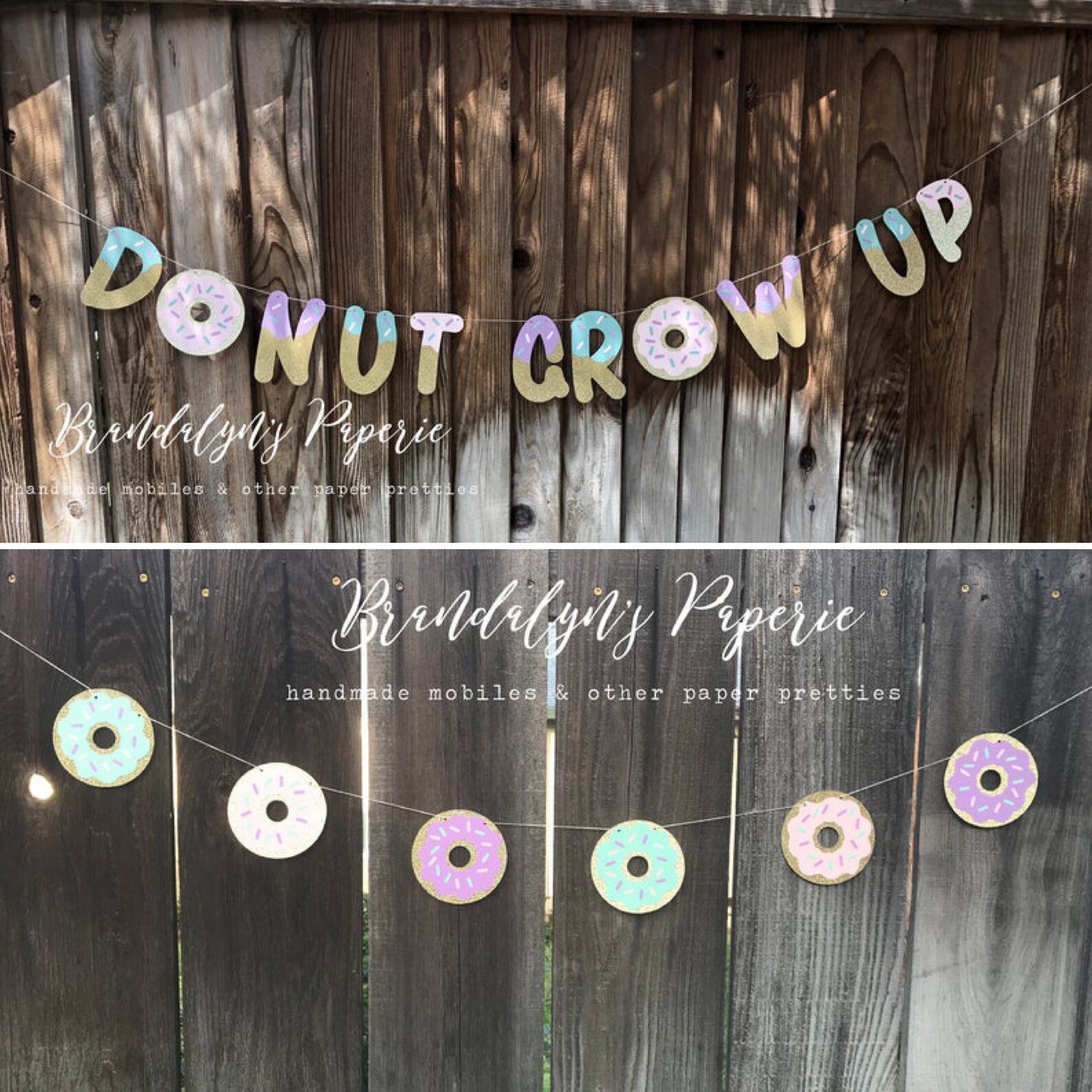 Donut Grow up Banner Cake Smash Banner or Birthday Banner - Etsy