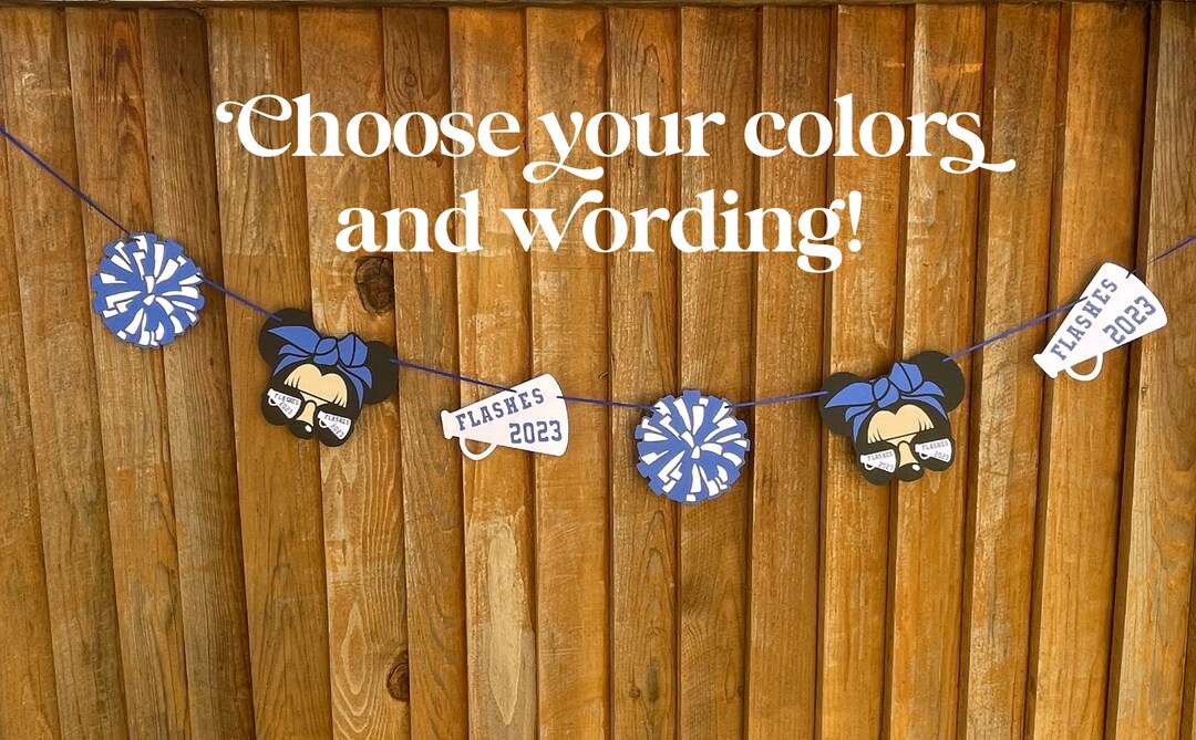 Minnie Mouse Inspired Cheer Banner Choose YOUR COLORS, Minnie ...