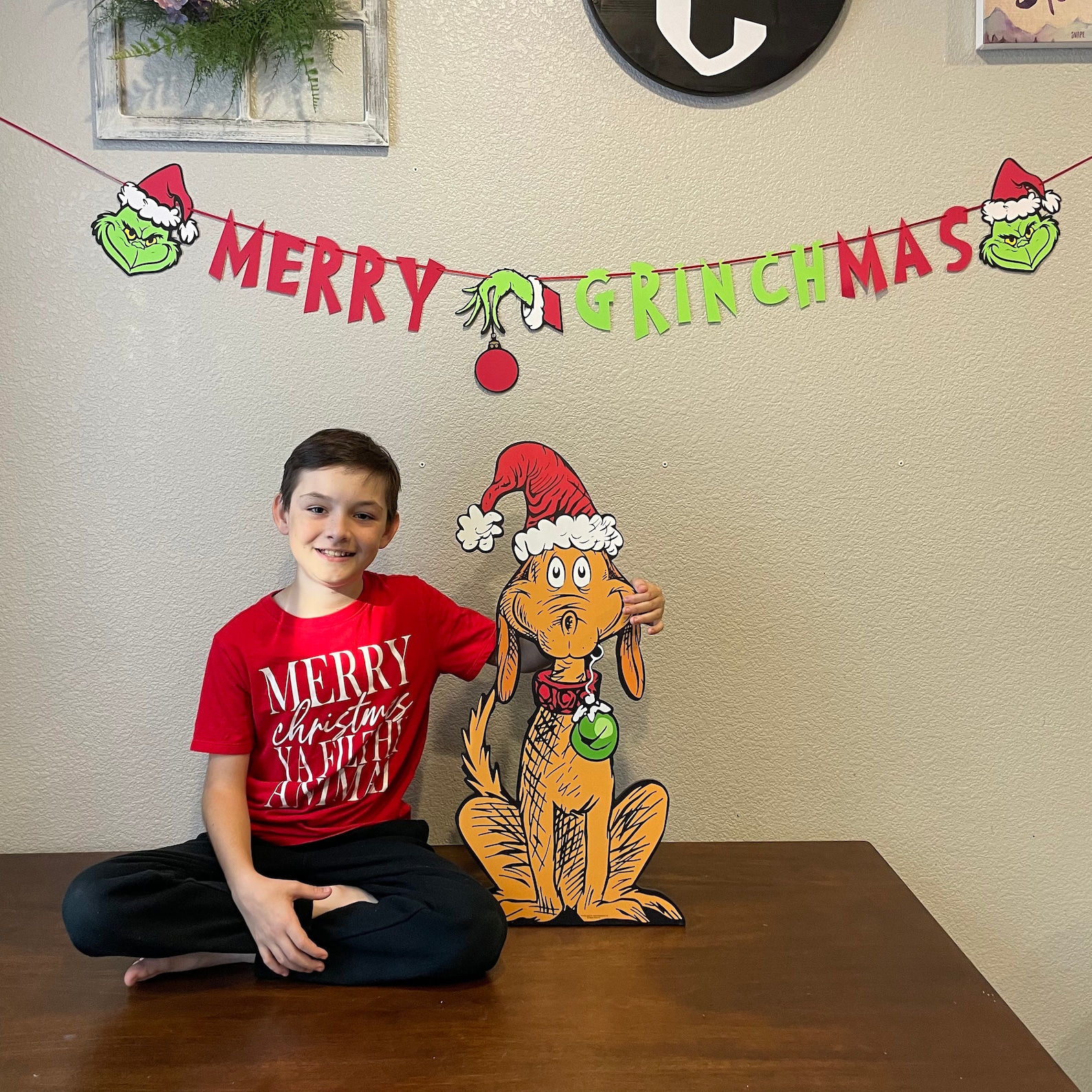 Merry Grinchmas Banner Grinch Banner Grinchmas Christmas | Etsy