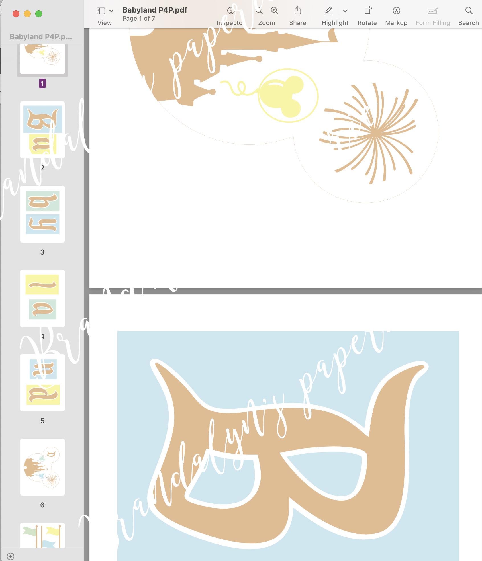 DIY Printable BABYLAND Mickey Vintage Disneyland Inspired Babyland ...