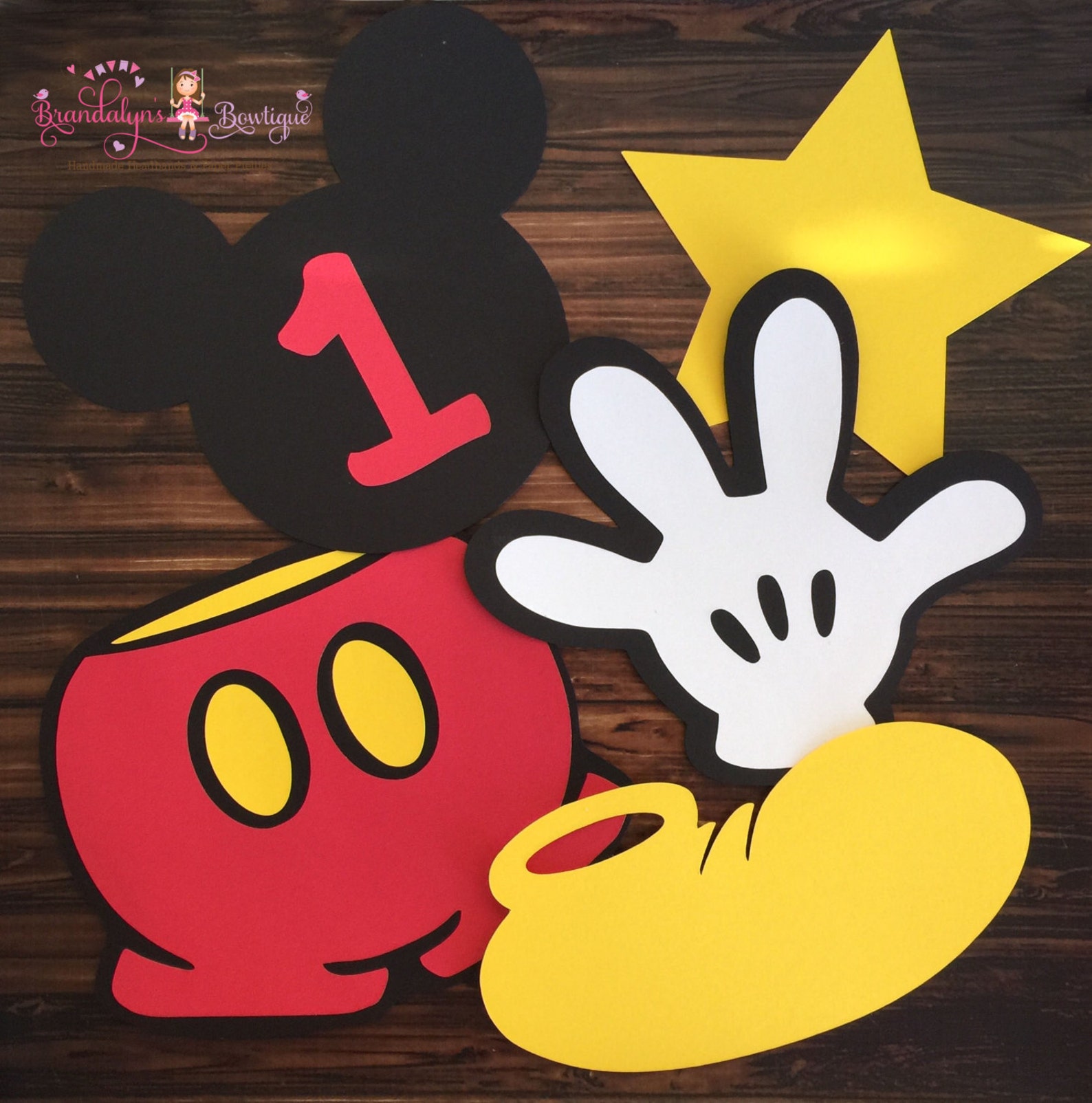 Mickey Mouse shapes Mickey or Minnie Mouse birthday shapes | Etsy