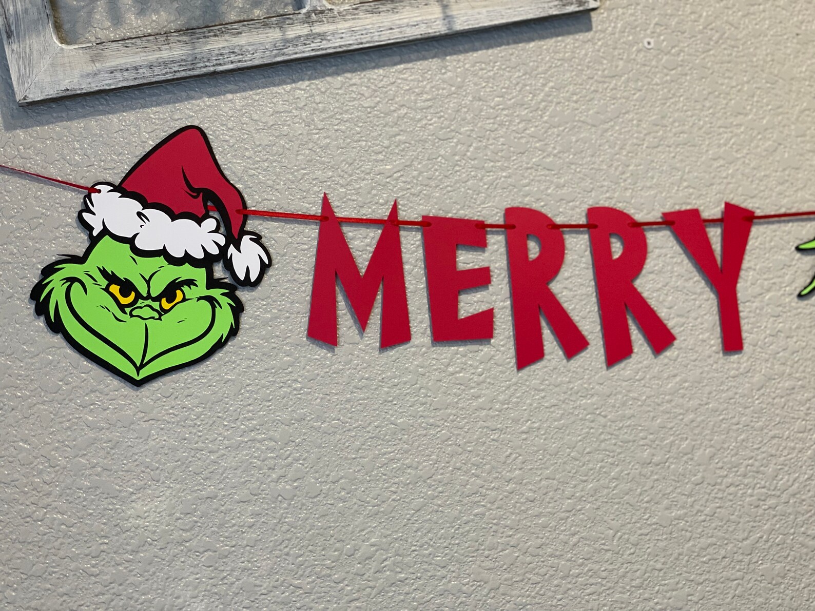 Merry Grinchmas Banner Grinch Banner Grinchmas Christmas - Etsy