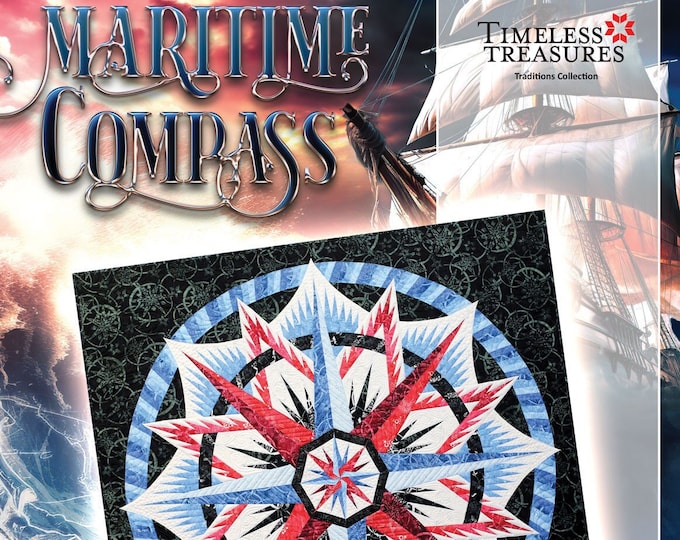 Maritime Compass Paper Piecing Quilt Pattern by Judy & Brad Niemeyer - Etsy