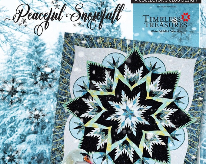 Peaceful Snowfall Queen Size Paper Pieced Quilting Pattern by - Etsy
