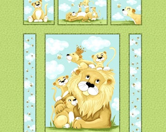 Lion Fabric Panel | Etsy