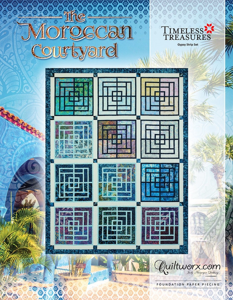 Moroccan Courtyard Foundation Paper Pieced Quilt Pattern by Judy ...